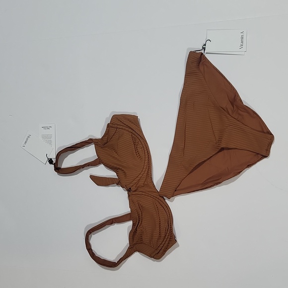 Vitamin A | Swim | Vitamin A Brown Demi Tankini Top With Midori Bikini ...
